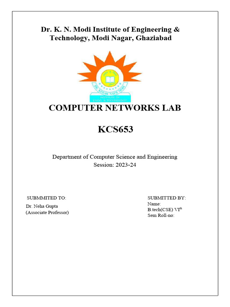 CN Lab-1 | PDF | Routing | Computer Network