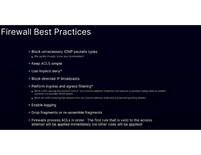 Firewall Best Practices Domain 4 | PDF