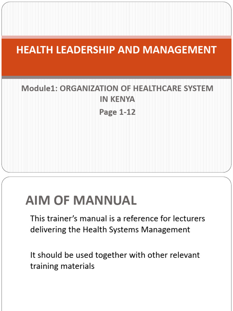 Organization of Kenya's Health System | PDF | Health System | Health Care