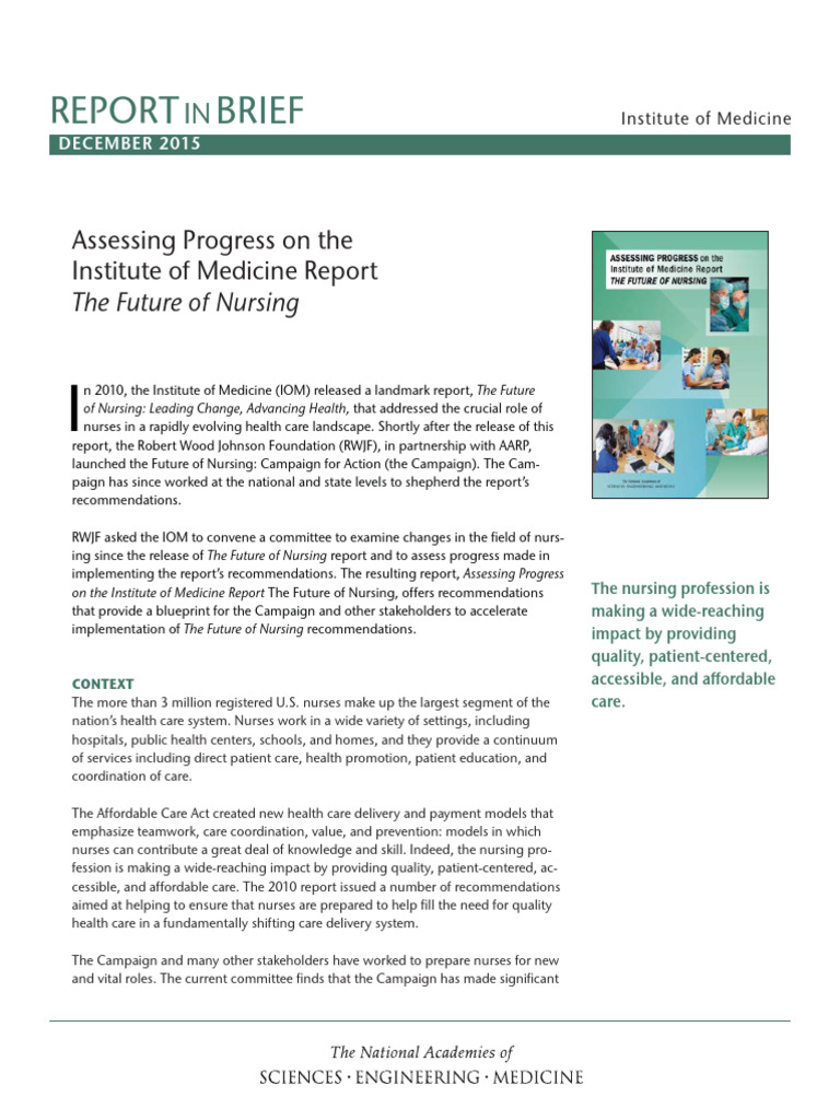 Nursing Report in Brief | PDF | Nursing | Health Care