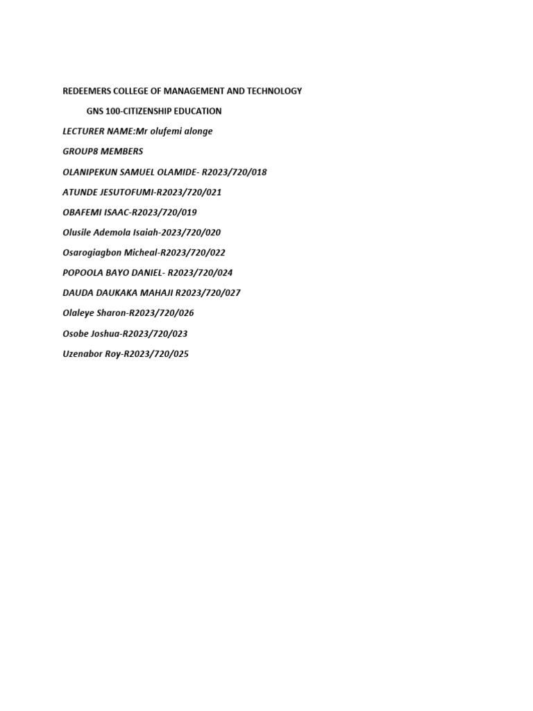 Redeemers College of Management and Technology | PDF | International ...