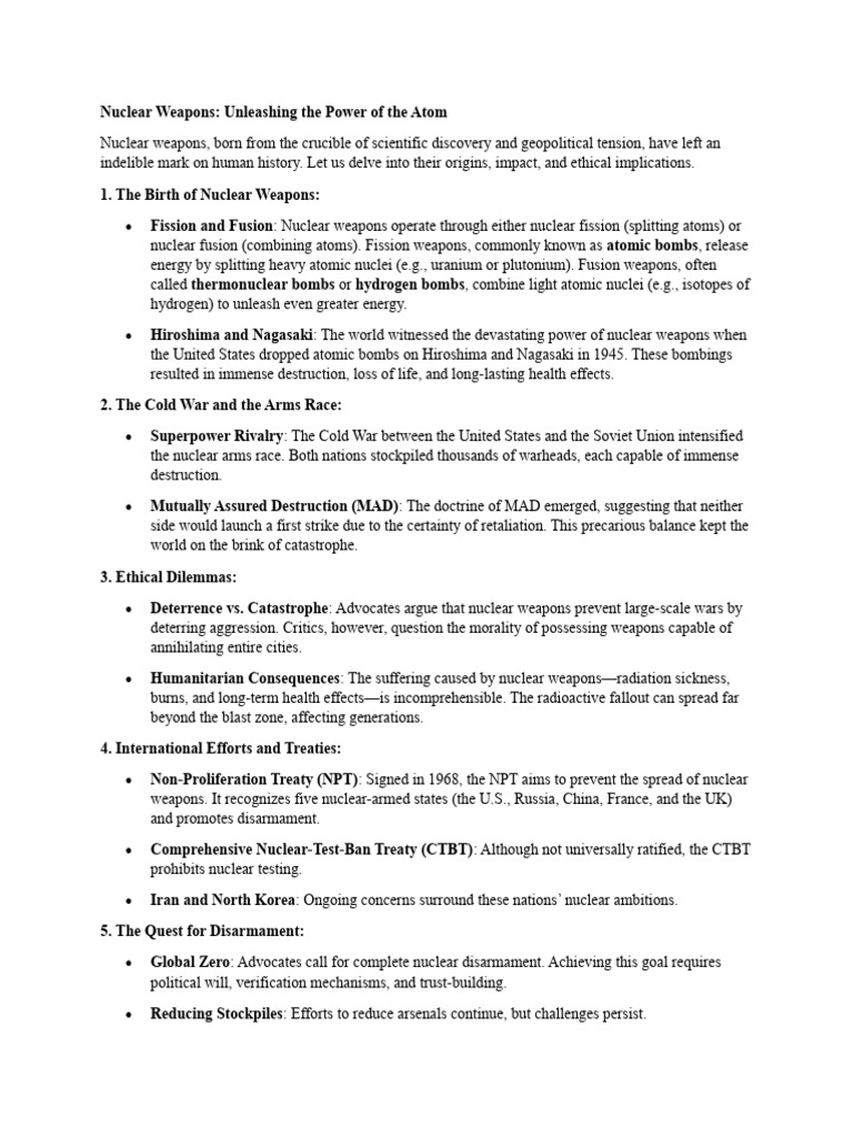 Nuclear Weapons | PDF | Nuclear Weapons | Radioactivity