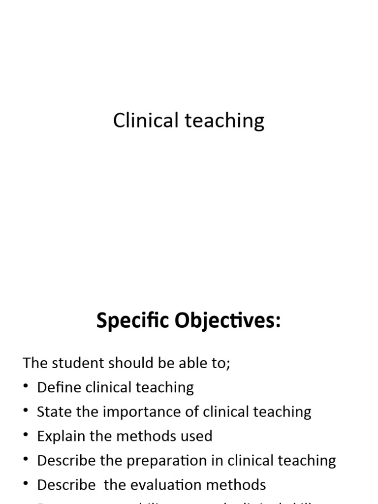 Clinical Teaching | PDF | Learning | Behavior Modification