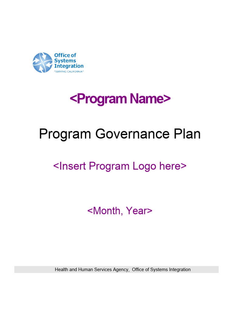 Program Governance Plan_FINAL | PDF | Governance | Project Management