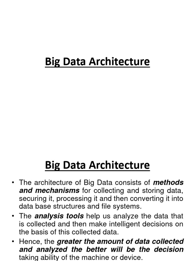 Big Data Architecture Pdf Big Data Computer Architecture