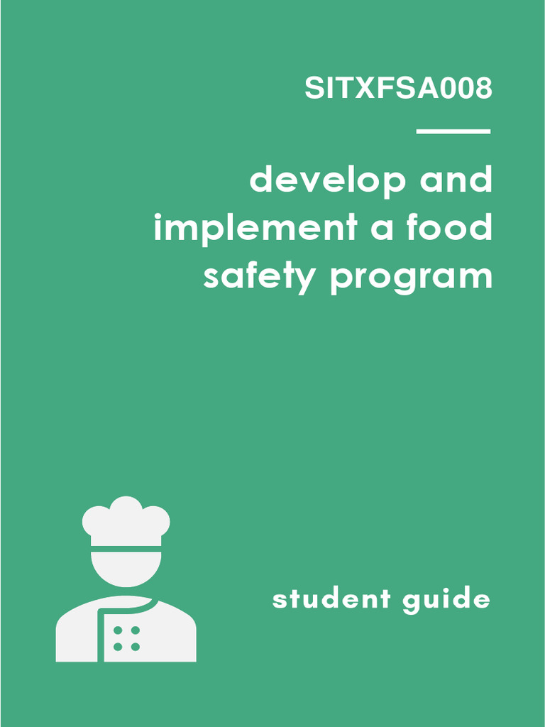 SITXFSA008 Student Guide | PDF | Food Safety | Hazard Analysis And ...