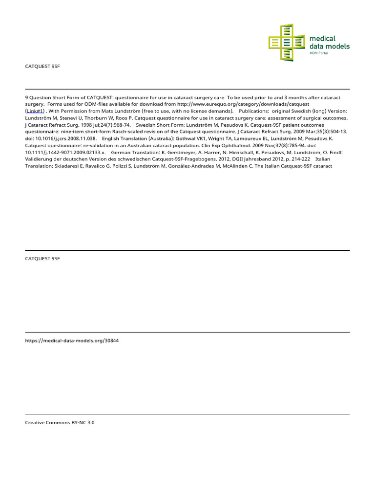 Catquest 9SF | PDF | Sentidos | Ojo