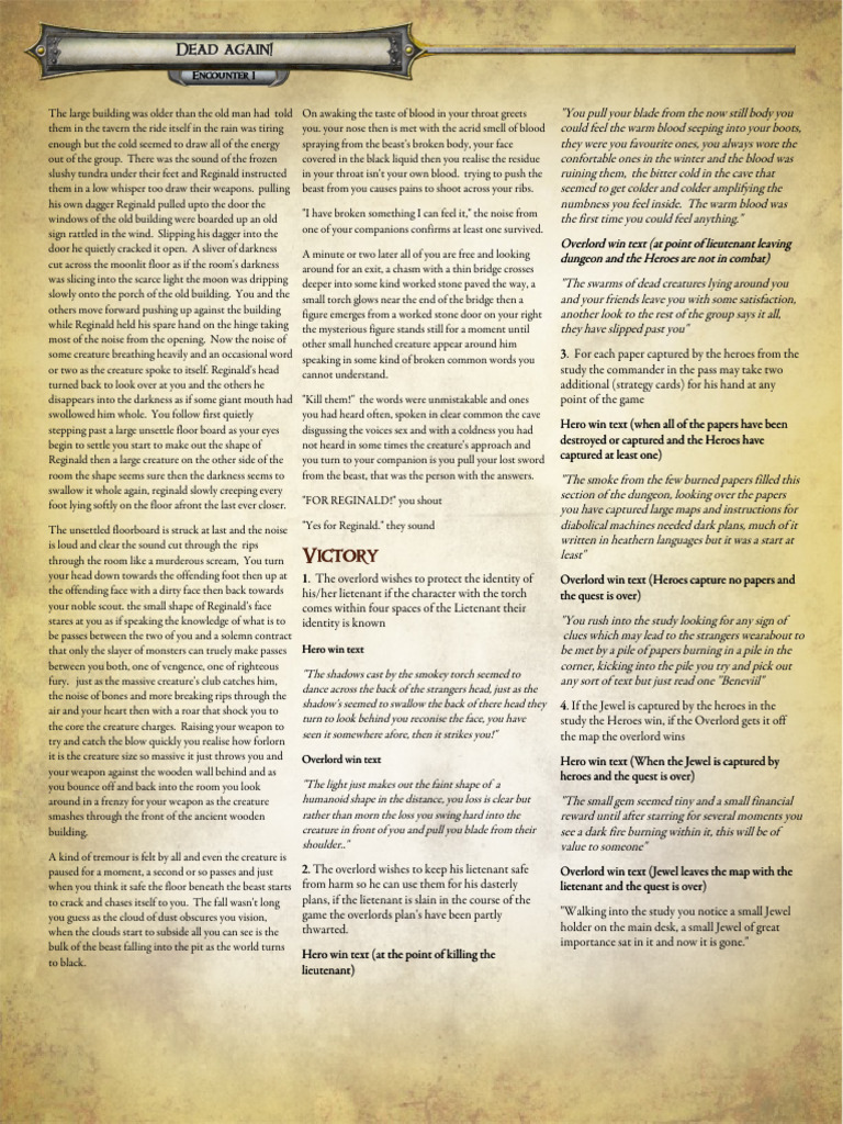 Dead Again! Dead Again!: Victory Victory | PDF