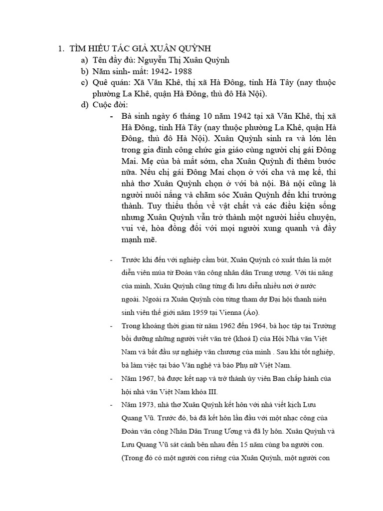 Thơ Xuân Qu NH | PDF
