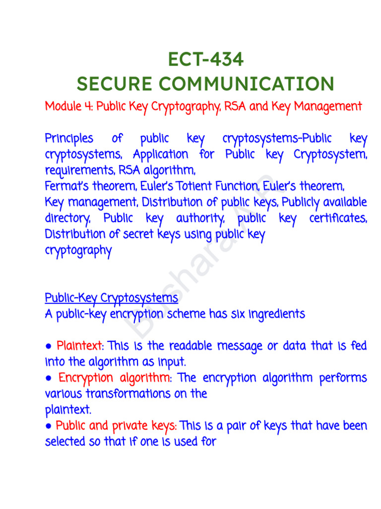 module 4_SC | PDF | Public Key Cryptography | Cryptography