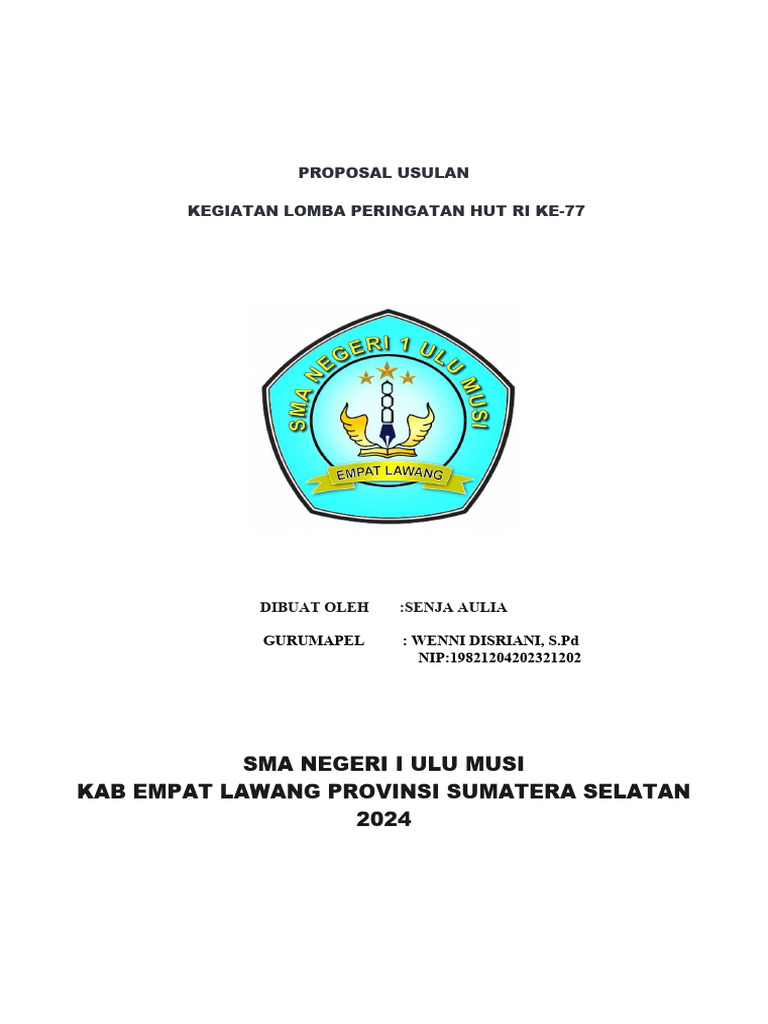 Contoh Proposal Kegiatan OSIS | PDF