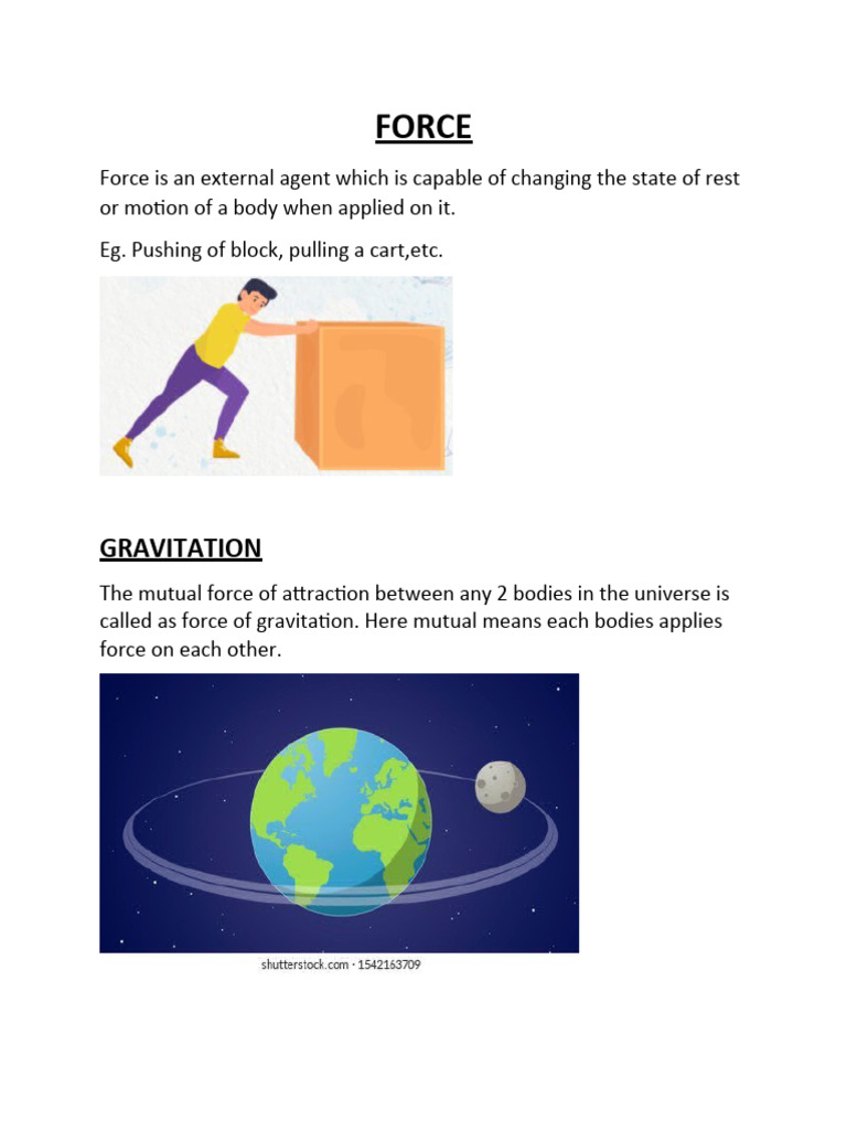 FORCE | PDF | Force | Gravity