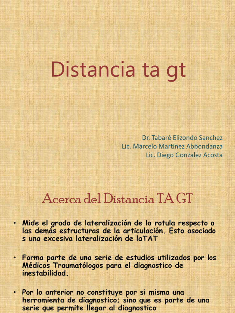 Medición Distancia TA-GT en Rodilla | PDF | Rodilla