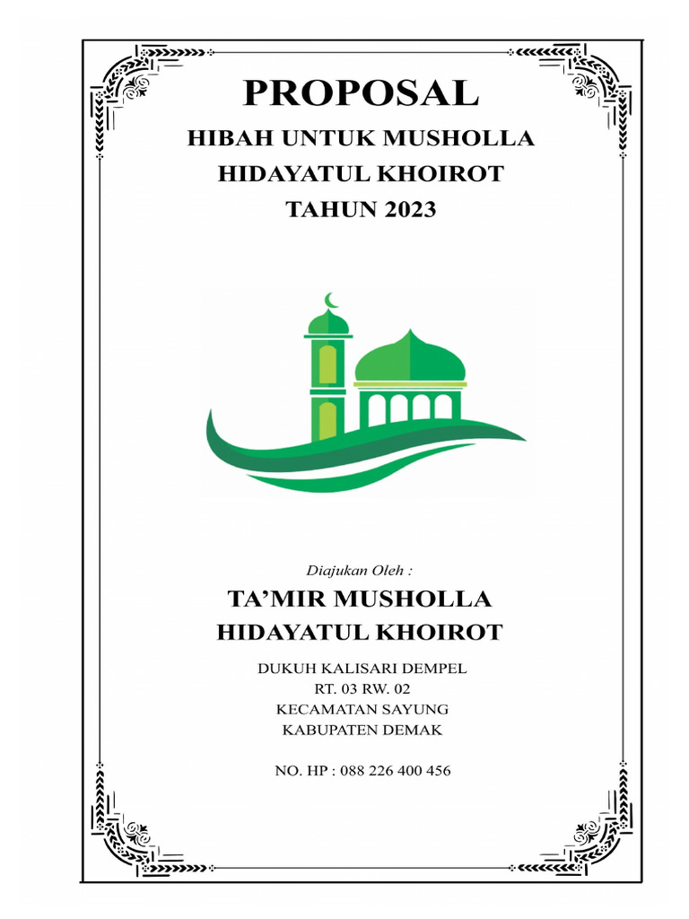 Proposal Musholla Hidayatul Khoirot | PDF