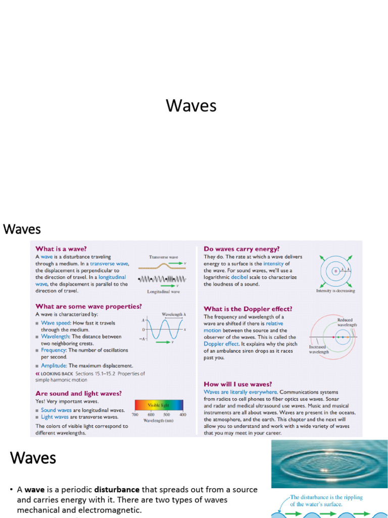 Types and Dynamics of Waves | PDF | Science & Mathematics