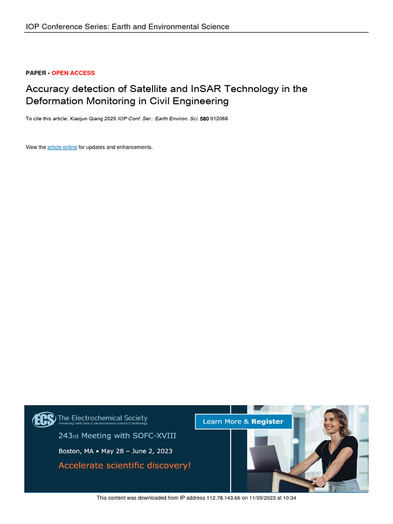 Accuracy Detection Of Satellite And Insar Technology Pdf Navigation Accuracy And Precision