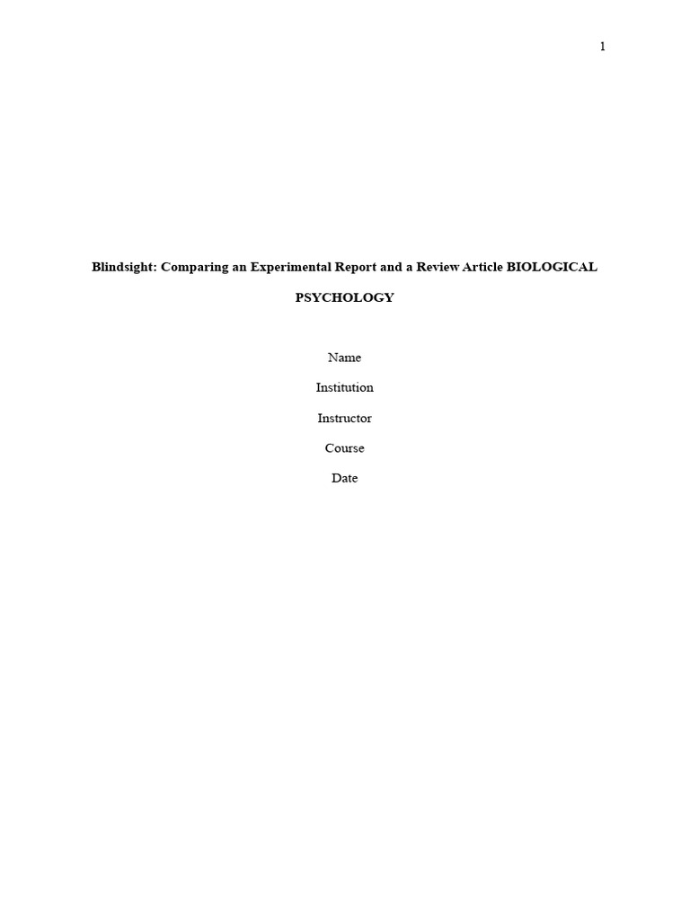 Blind Sight | PDF | Cognitive Psychology | Psychological Concepts