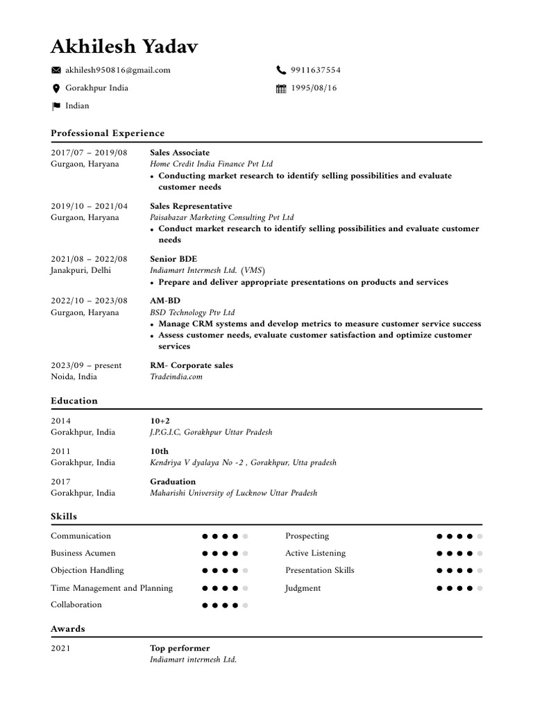 Akhilesh Yadav FlowCV Resume 20240307 | PDF