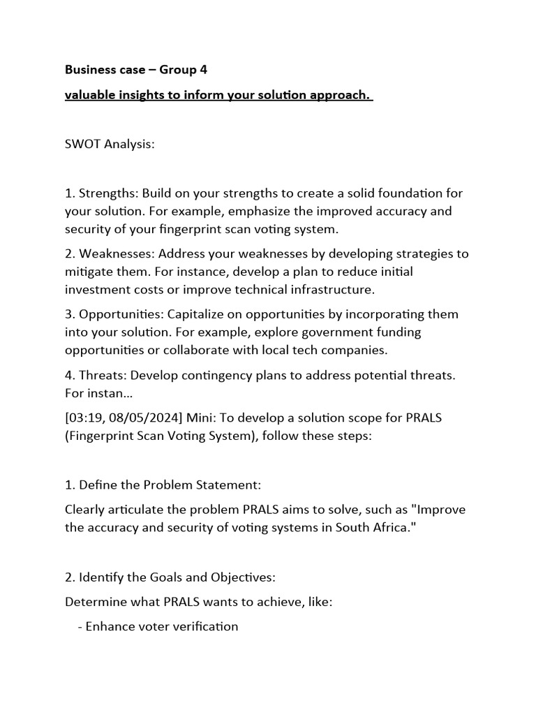 Business Case Group 4 | PDF | Usability | Security