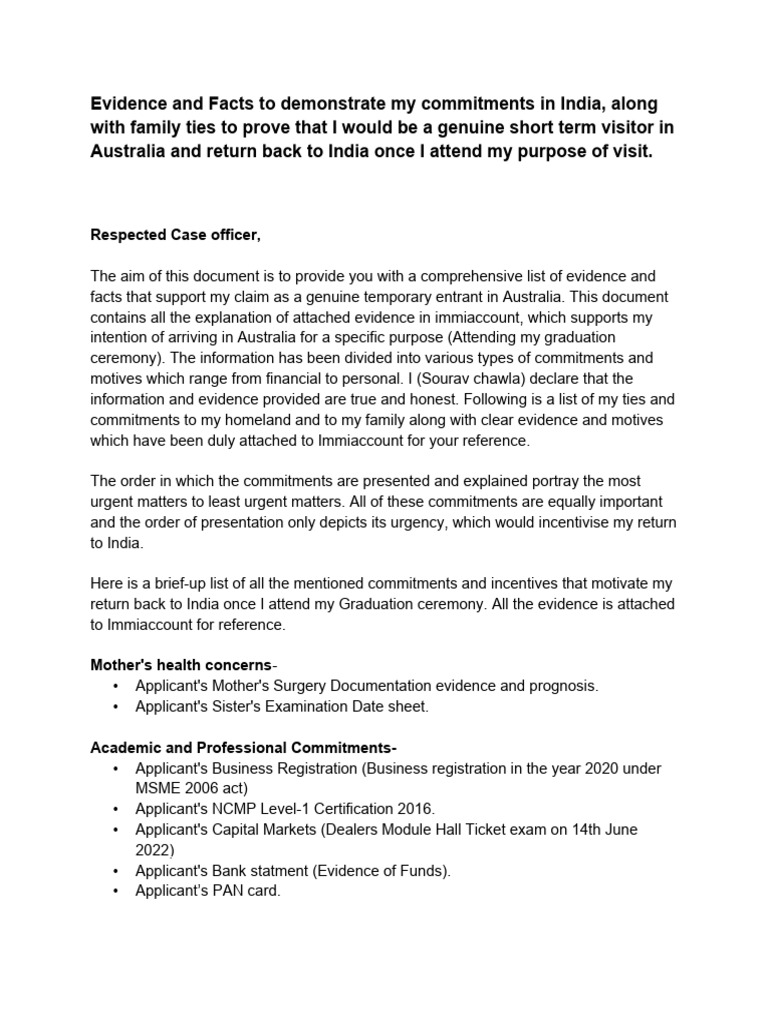 Evidence and Facts To Demonstrate My Commitments in India | PDF ...