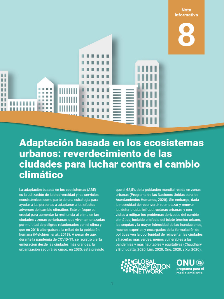 Adaptación Ecosistémica Urbana: Ciudades Verdes | PDF | Agua | Agricultura