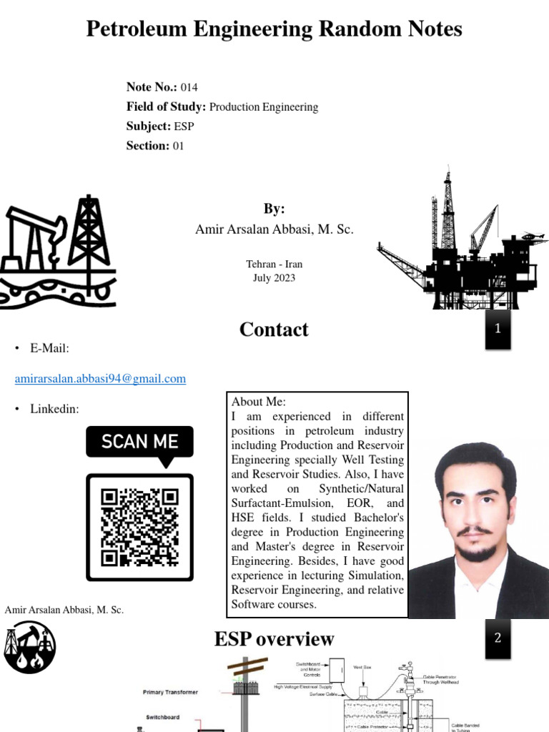 014 ESP 01 Amir Arsalan Abbasi 1706800367 | PDF | Pump | Electric Motor