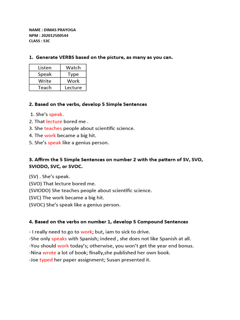 Dimas Basic Writing | PDF