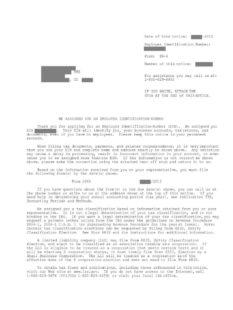 Ein Verification Letter 01 | PDF