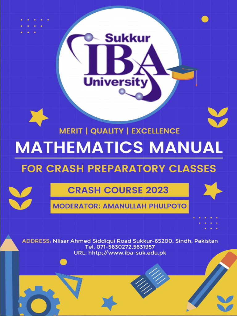 Crash Manual IBA 2023 | PDF | Set (Mathematics) | Polynomial