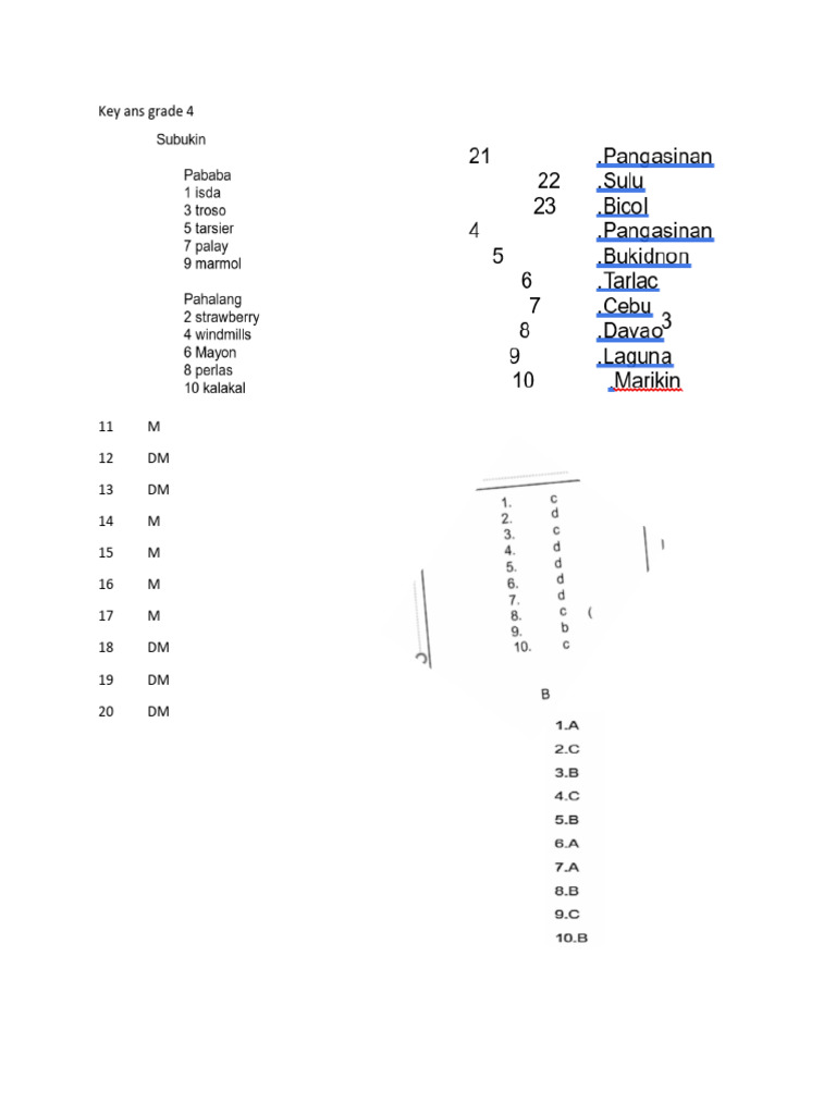 Q2 Ap4 Tos Key Ans | PDF