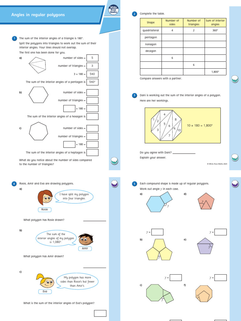 (466578) 16 Angles in Regular Polygons | PDF | Polygon | Triangle