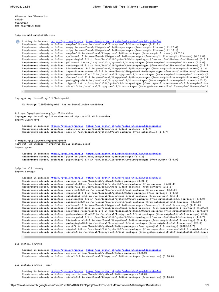 3TA04 - Tekrek - M5 - Tree - (1) .Ipynb - Colaboratory | PDF | Cross Platform Software | Free ...