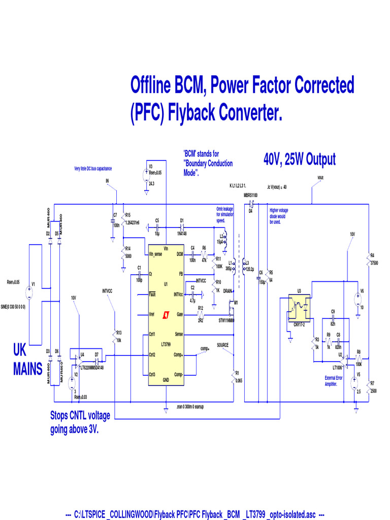PFC Flyback - BCM - LT3799 - Opto | PDF | Electrical Engineering ...