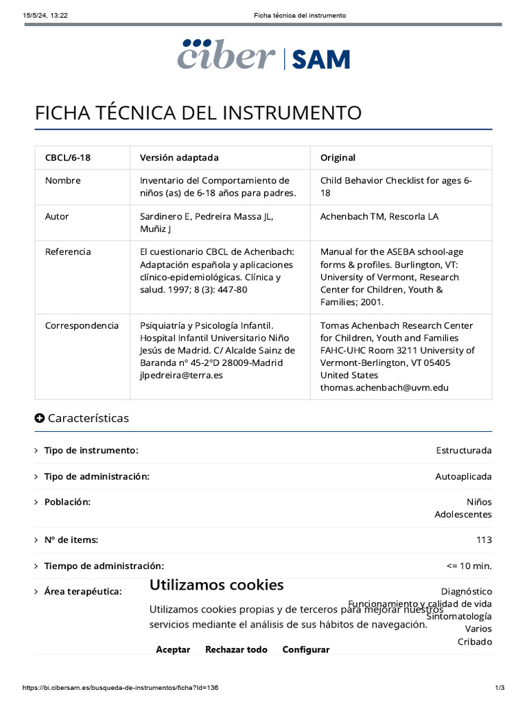 Ficha CDCL6-18 | PDF | Sicología | Ciencias del comportamiento
