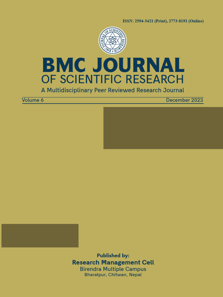 BMC Journal: of Scientific Research | Download Free PDF | Behavioral ...