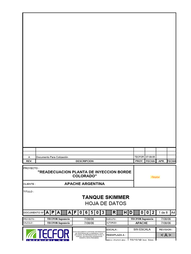 Hd Tanque API 650 | PDF