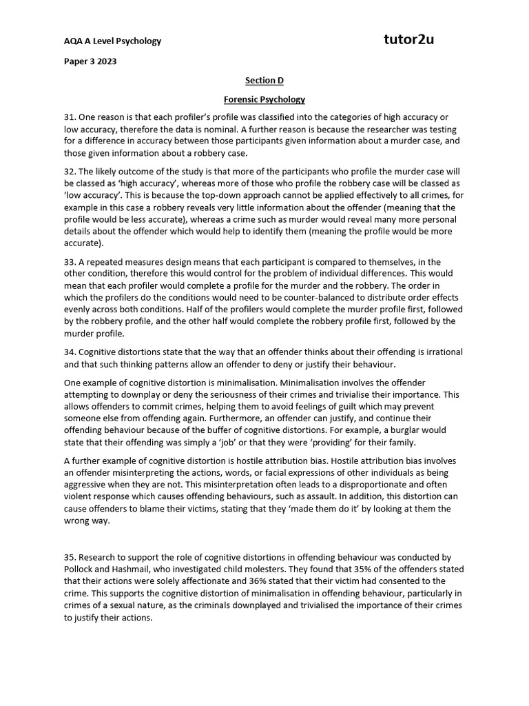 Forensics Model Answers 2023 | PDF | Crime & Violence | Crimes