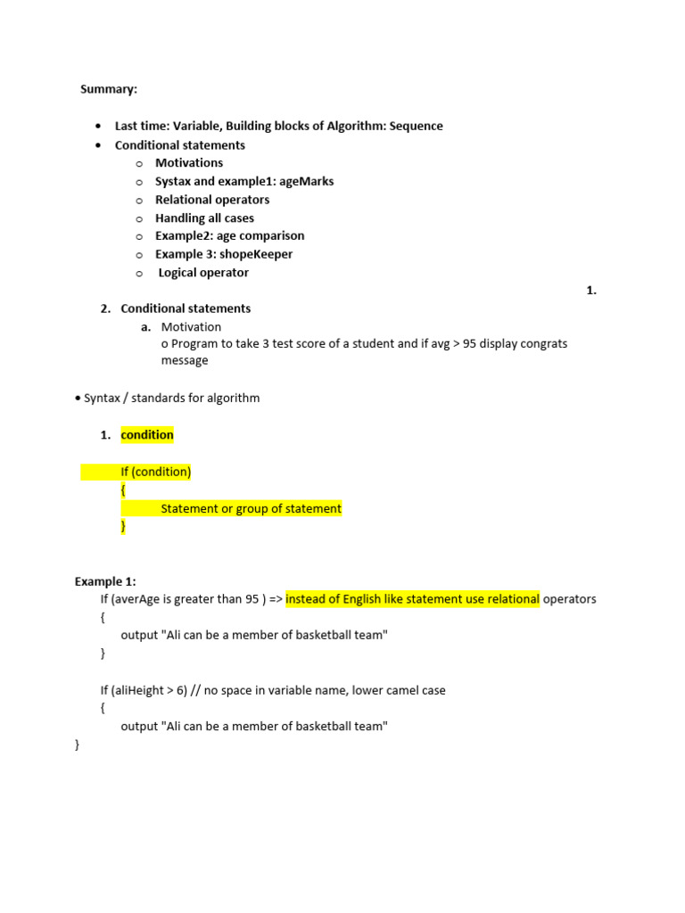 lecture 03_IFcodition | PDF | Theoretical Computer Science | Applied Mathematics