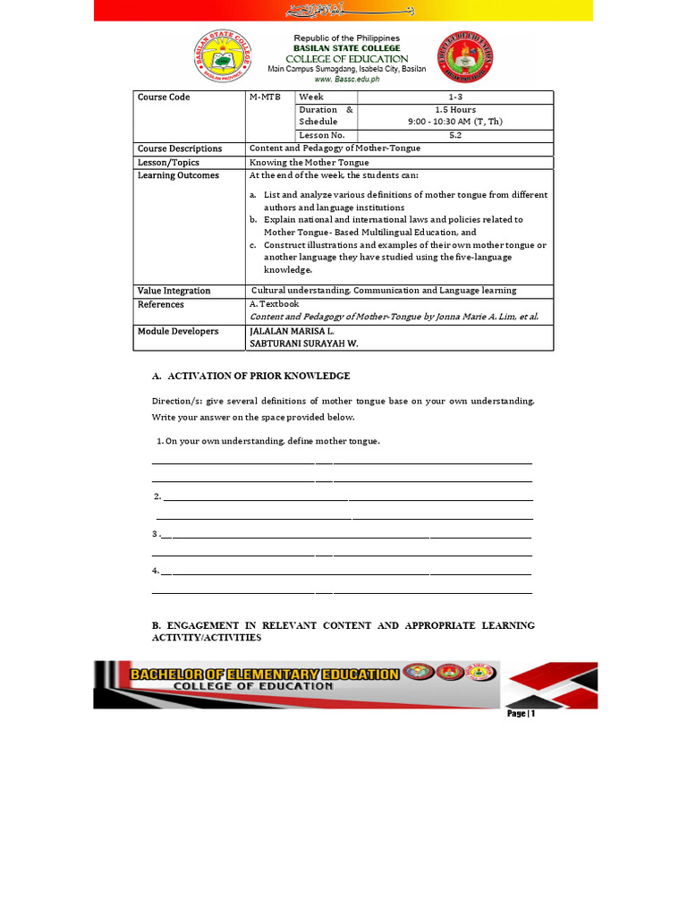 lesson mtb | PDF | Word | Semantics