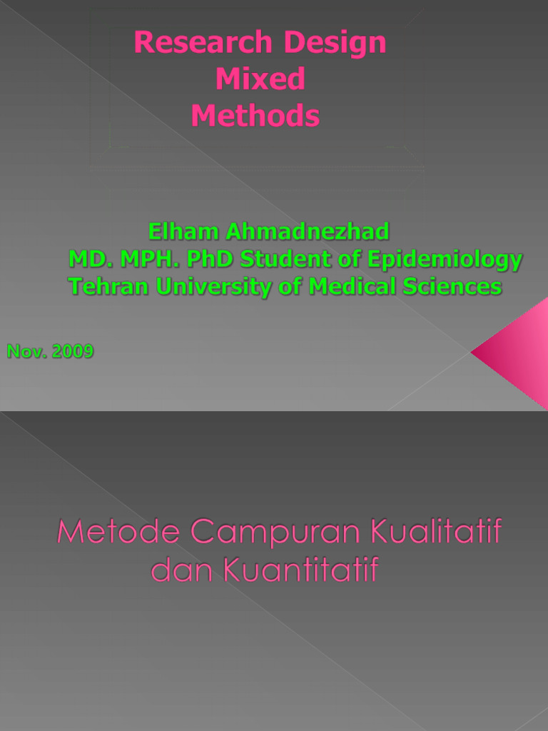 Metode Penelitian Kualitatif Dalam Penelitian Campuran Sumber Daya Manusia | PDF | Qualitative ...