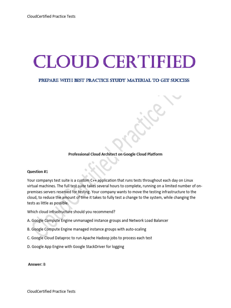 GCP Professional Cloud Architect v21.12.3 260 Onje4c | PDF | Cloud Computing | Computer Network