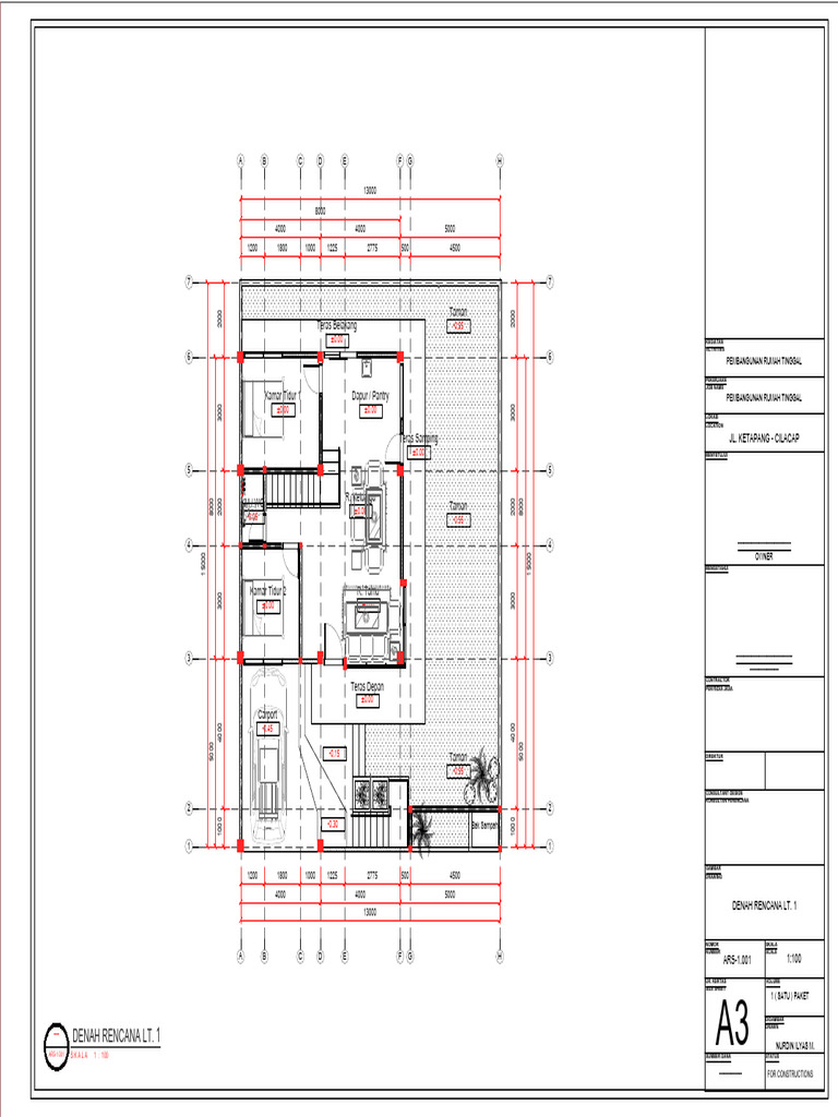 RT - Ketapang - Denah Layout v4 | PDF