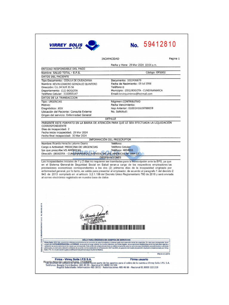 Kevin Leandro Gonzalez Quintero | PDF