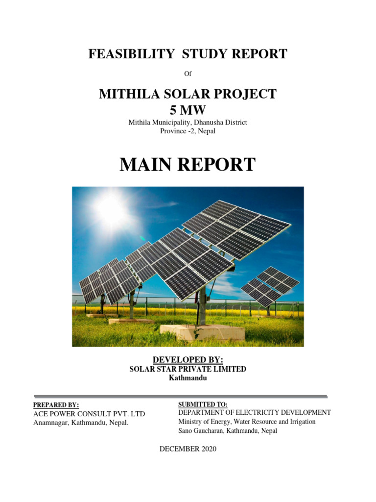 Detail Project Report Solar Star 5 MW Ver 6.0 | PDF | Solar Power ...