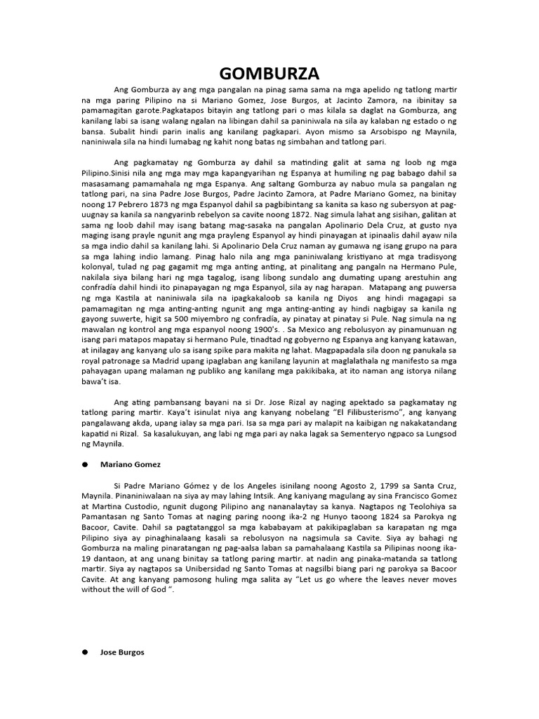 GOMBURZA | PDF