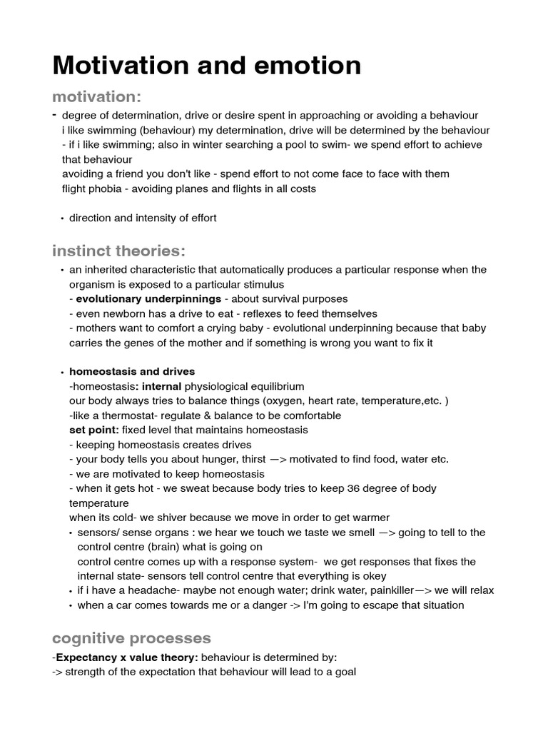 Motivation and Emotion | PDF | Motivational | Motivation