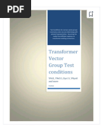 Transformer Vector Group Test Conditions | PDF | Electrical Components ...