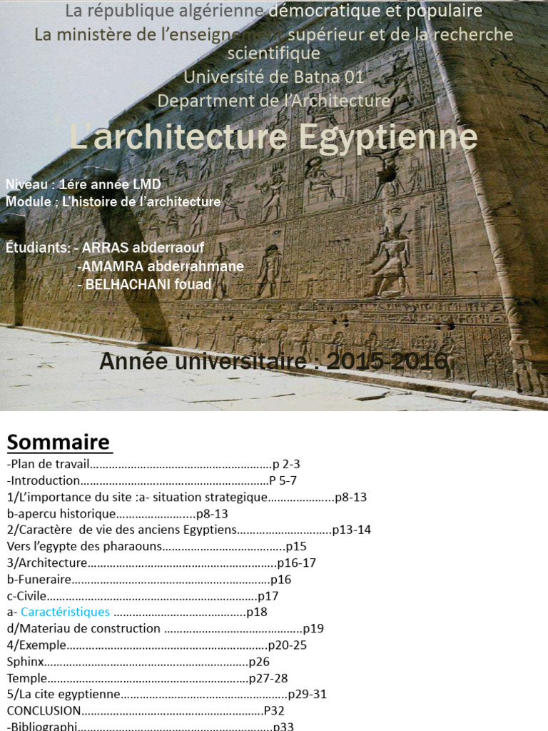 Larchitectureegyptienne 161226202945 | PDF | Pyramides d'Égypte ...