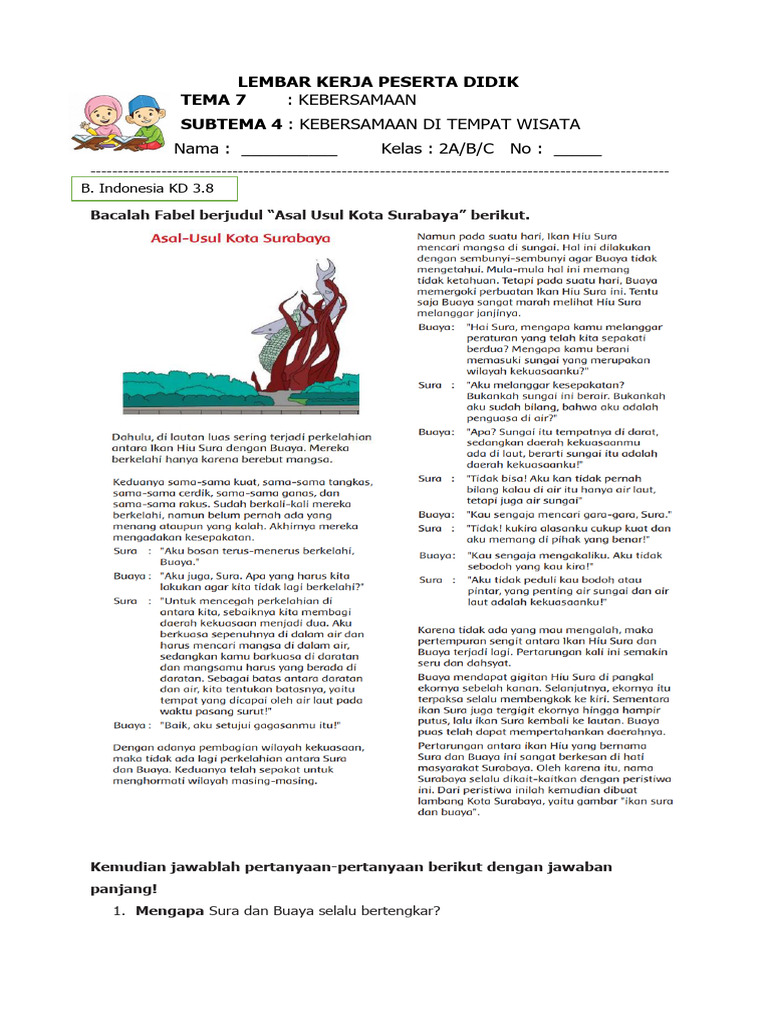 LKPD Tema 7 Subtema 4 | PDF | Olahraga & Rekreasi | Game & Aktivitas