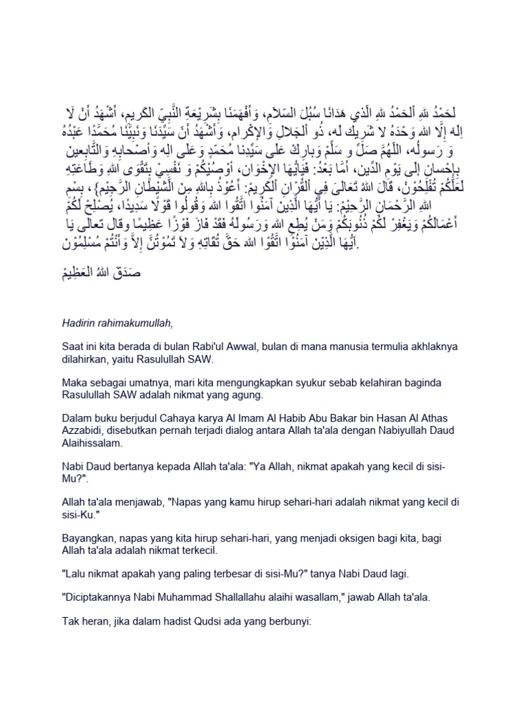 Contoh Khutbah Jumat Pdf